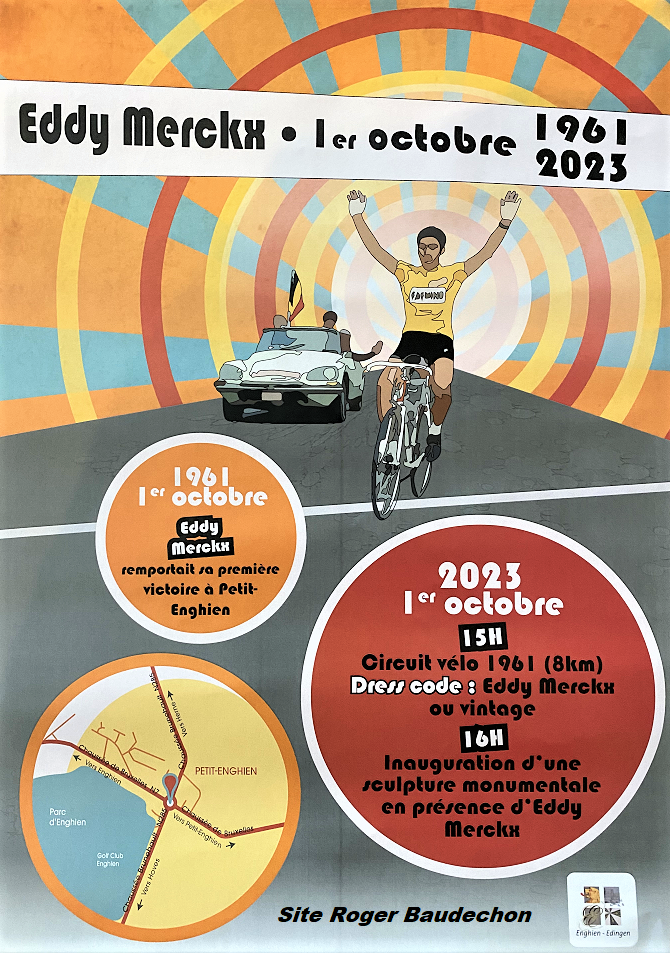 INAUGURATION DE LA SCULPTURE « EDDY MERCKX ». #01/10 #Enghien/Edingen ...